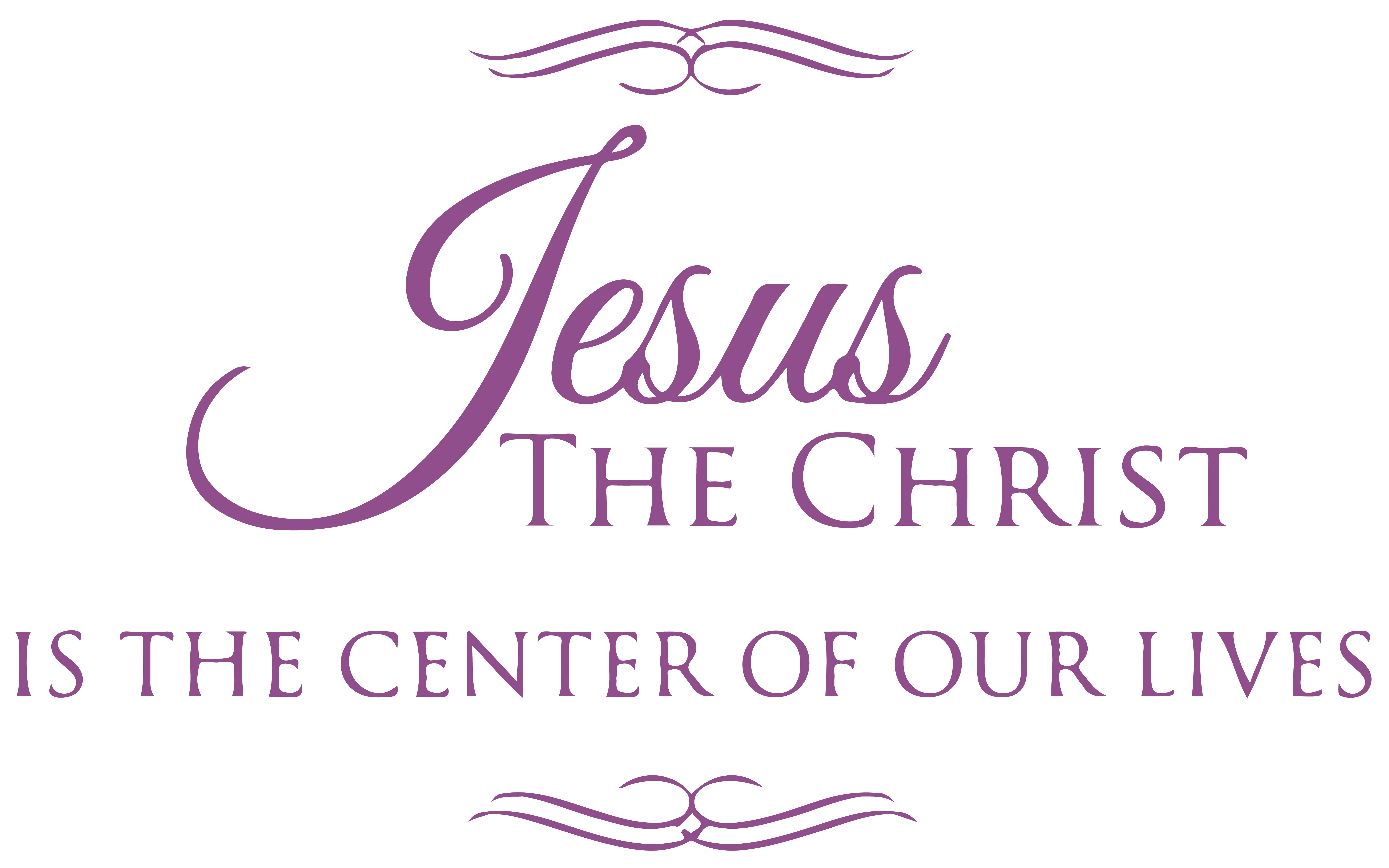 Jesus the christ is the center of our lives Vinyl Decal Sticker Quote ...