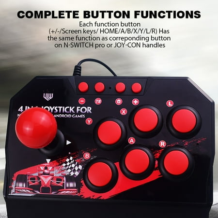 ViiTech Street Gamed Joystick Usb Wired Arcade Fight Stick Fight Stick ...