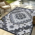 Kalari Amira Indoor/ Outdoor Polypropylene Gray Flat Weave Area Rug ...