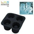 XJDJHC 4-Cup Ice Cube Shot Shape Rubber Shooters Glass Freeze Mold ...