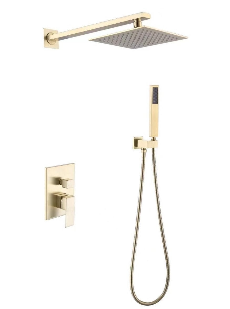 Loretta brushed gold complete shower set .Shower System 10 Inches ...