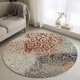 3ft Round Rug Vintage Abstract Area Rugs for Living Room Bedroom ...