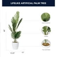 American Art Decor Artificial Palm Tree in White Tapered Ceramic Pot ...