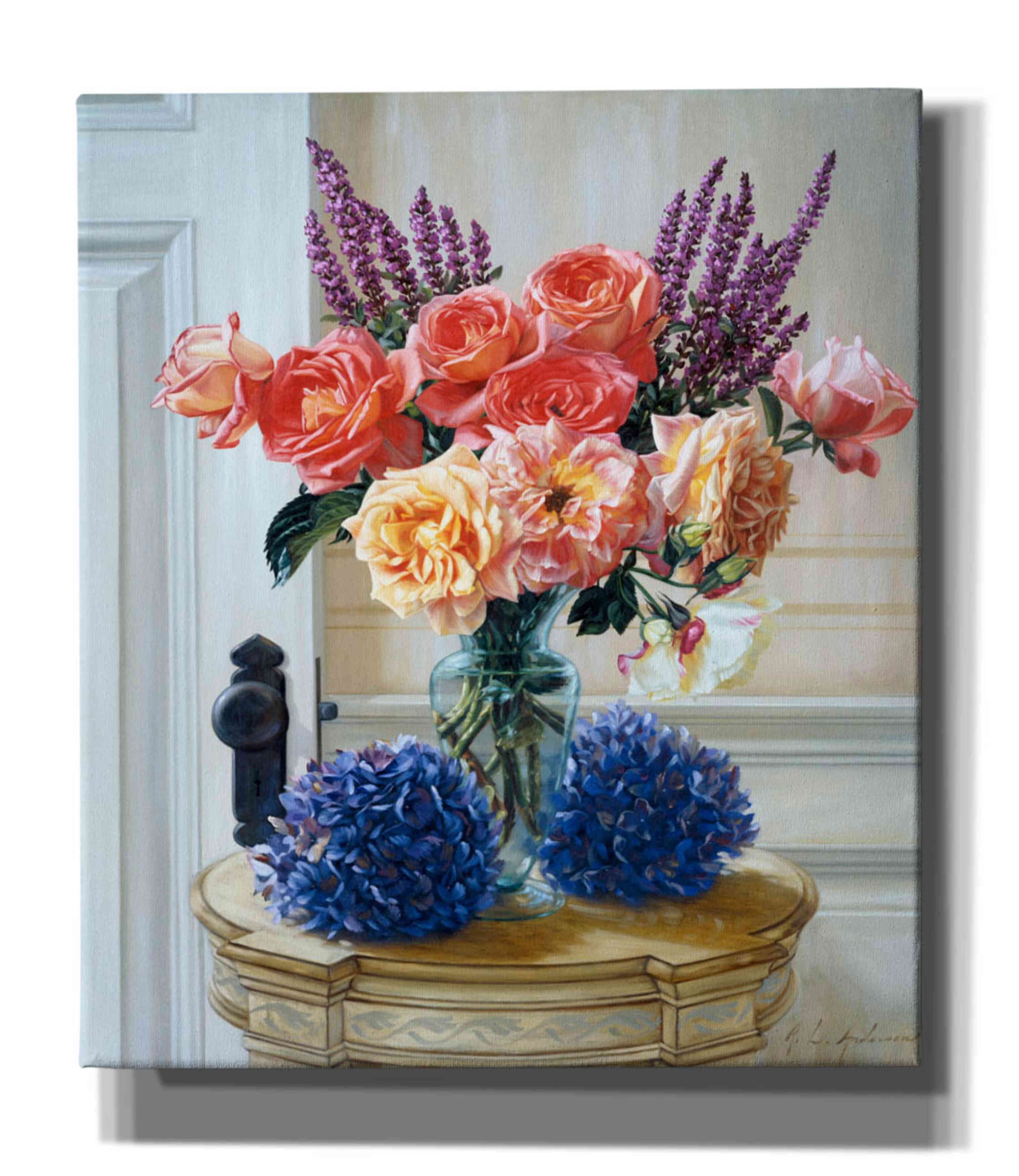 Epic Graffiti 'Old Roses' by Robin Anderson, Canvas Wall Art, 26"x30 ...