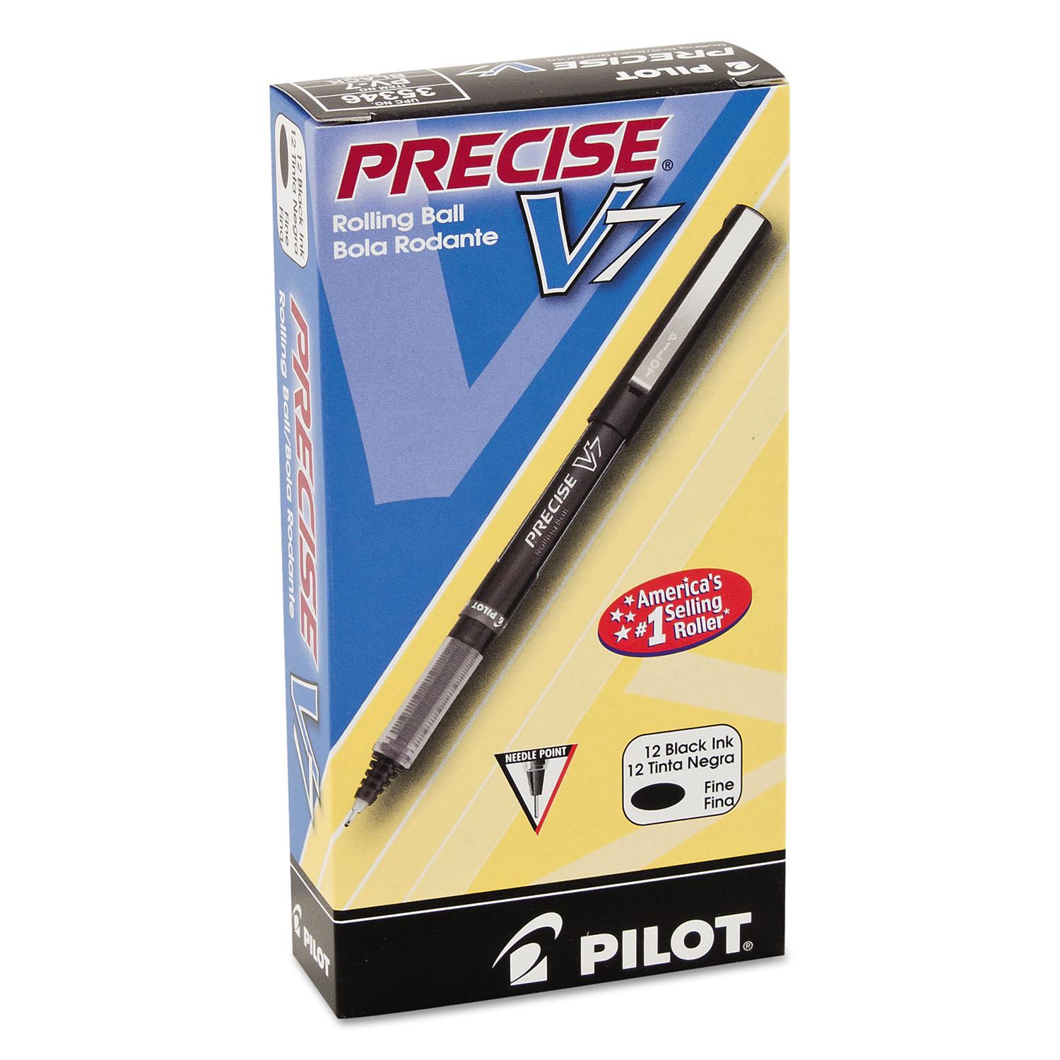 Pilot Precise V7 Roller Ball Precision Point Stick Pens, Black (Fine ...