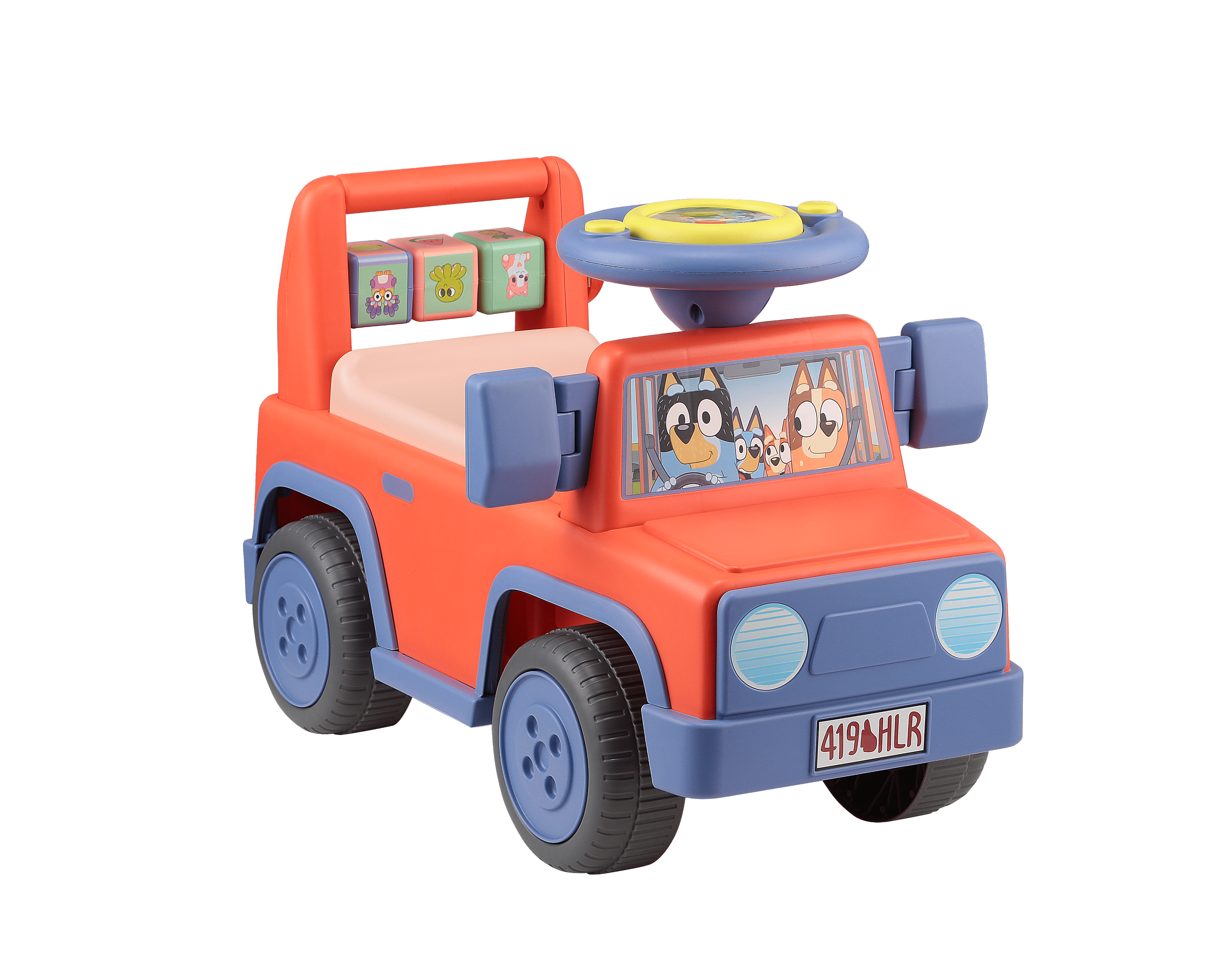 Bluey Licensed Interactive Ride-On Push Car for Boys and Girls, Foot-to ...