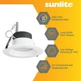 Sunlite 6-in 33w 120-277v LED fixtures Recessed Commercial Retrofit ...