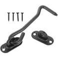 4 Count Stainless Steel Hook Latch Cabin Door Lock Hanger Black ...