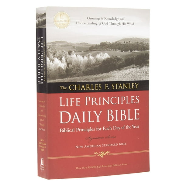 Charles F. Stanley Life Principles Daily Bible-NASB (Paperback ...