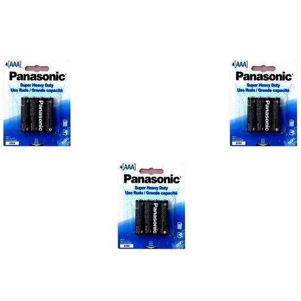 Panasonic Super Heavy Duty Power Battery- AAA (4 In 1 Pack) (Pack of 3 ...