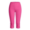 BiZtdJrK Women Summer Beach Leggings Button Side Slit Fashion Travel ...
