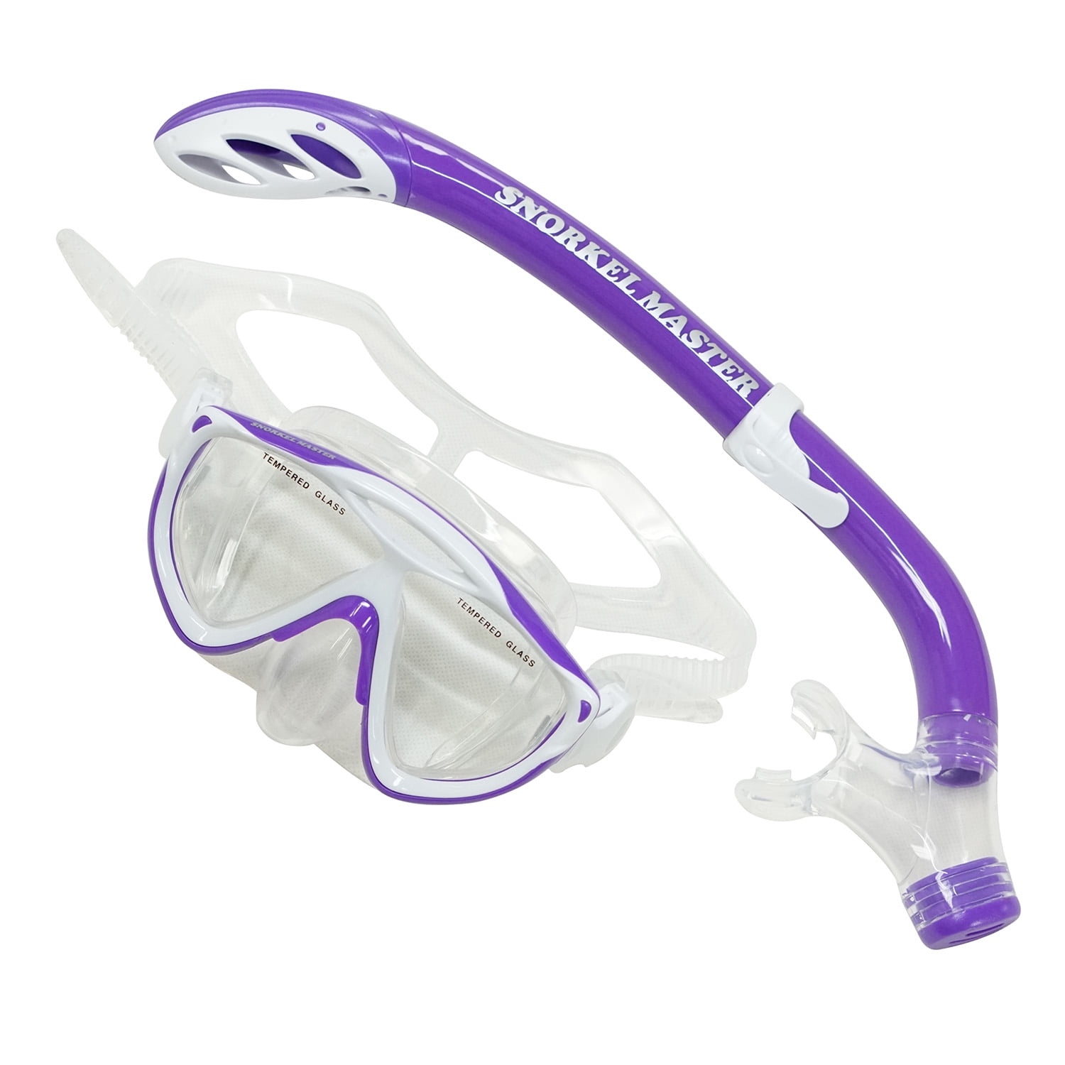 Snorkel Master Snorkeling Kids Mask & Semi-Dry Snorkel Combo, Purple ...