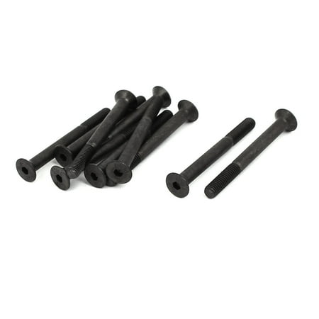 M5x50mm 16mm Long Partially Threaded Flat Head Hex Socket Cap Screw ...