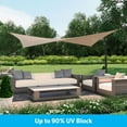 Coolaroo Ready to Hang Outdoor Sun Shade Sail Triangle 90% UV Block ...