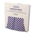 Bagcraft Grease-Resistant Paper Wraps and Liners, 12 x 12, Blue Check ...