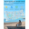 Daisy Sun Shade Sail 12'X16' Floral Blue Background Blue Gradient White ...