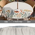 ARTSLION Round Outdoor Tablecloth For Up To 65in With Umbrella Hole ...