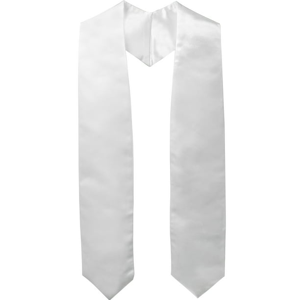 GraduationMall Unisex Adult Plain Graduation Stole 60" White - Walmart.com