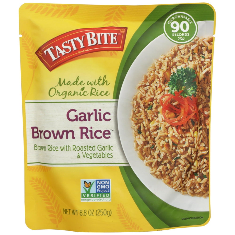 Tasty Bite Garlic Brown Rice, 8.8 Oz - Walmart.com - Walmart.com