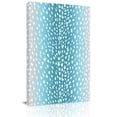 Art Sky Blue Canvas Wall Art for Living Room, Vintage White Polka Dots ...