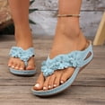 BONIXOOM Womens Sandals Orthopedic, Floral Wedge Flip Flops, Comfort ...