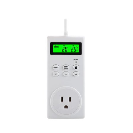 Programmable Digital Temperature Controller Wireless Plug in Thermostat ...