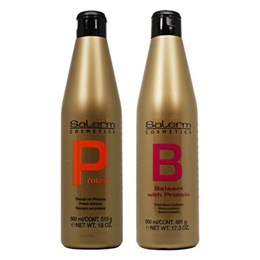 Salerm Protein Shampoo 1000ml + Balsam Conditioner 1000ml + 21 Leave in ...