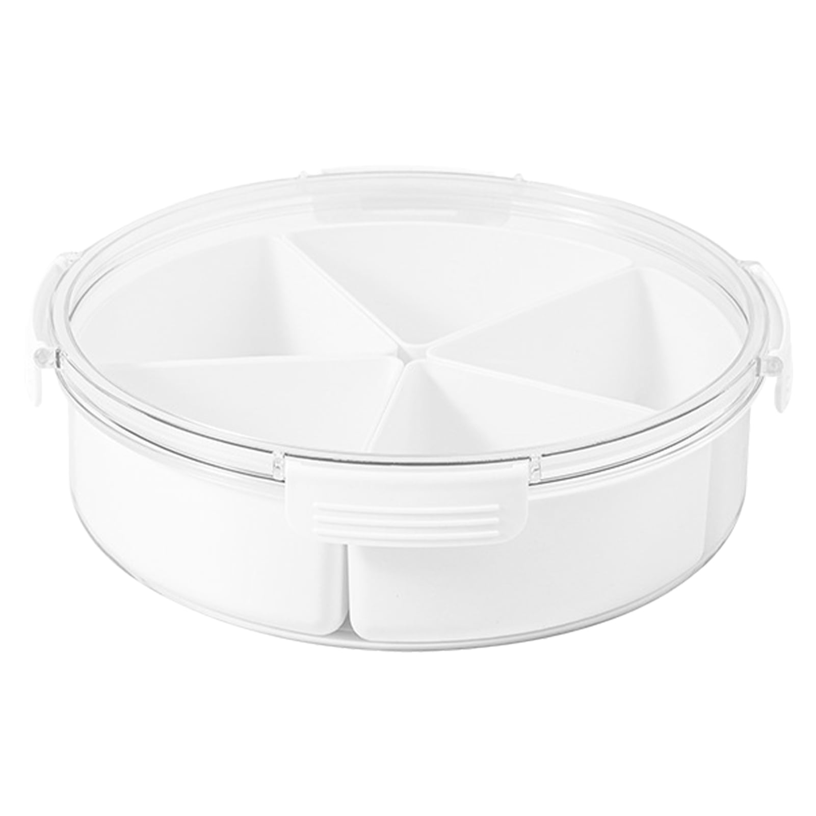 Walbest Walbest Round Plastic Divided Serving Tray with Lid 4/5 ...