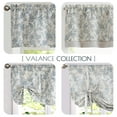 Curtainking Double Layer Kitchen Valance 50x16 inch Farmhouse Floral ...