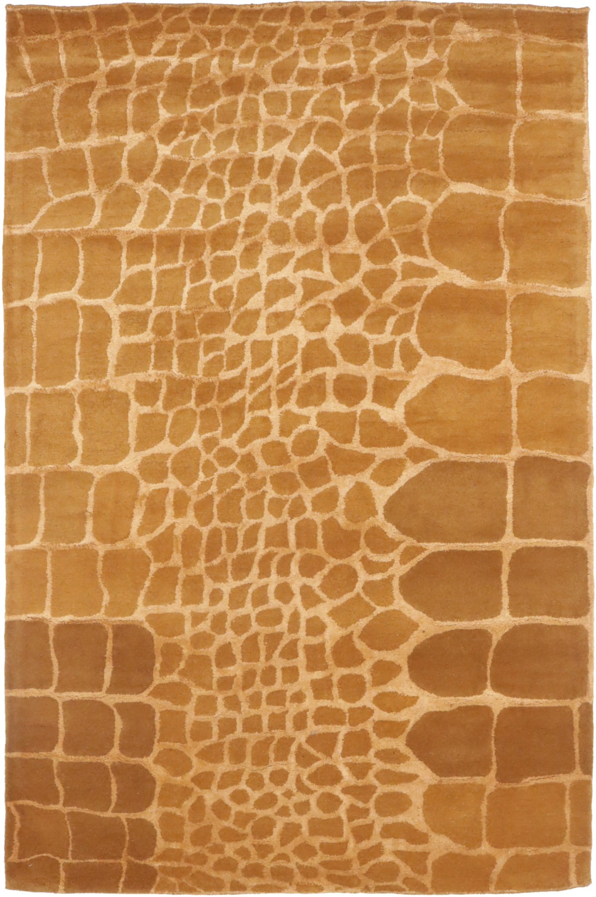 Caramel Brown Abstract 5X8 Hand-Tufted Modern Rug - Walmart.com
