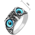 10MM Unisex Stainless Steel Vintage Gothic Demon Eye Owl Biker Ring ...