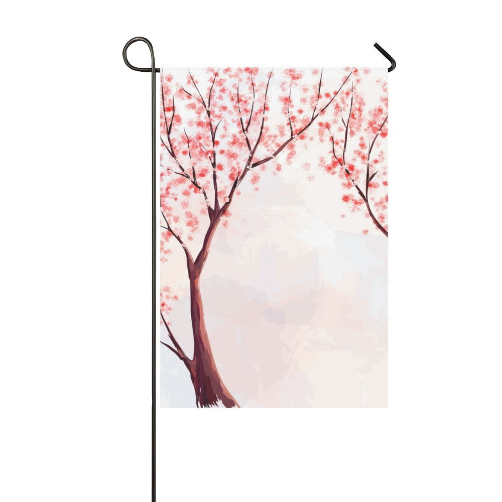 MKHERT Cherry Blossom Garden Flag Outdoor Flag 12x18 inch - Walmart.com