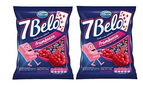 Arcor - 7 Belo Sabor Framboesa - Rasberry Chewable Candy 600 gr. - 2 ...