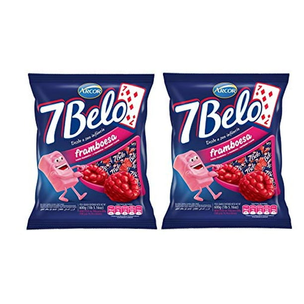 Arcor - 7 Belo Sabor Framboesa - Rasberry Chewable Candy 600 gr. - 2 ...
