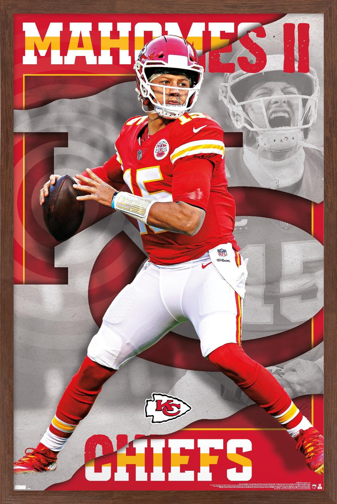 NFL Kansas City Chiefs - Patrick Mahomes II 22 Wall Poster, 22.375" x ...