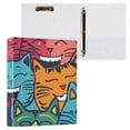 Happy Faces Cats File Folder 3 Ring Binders 1.5 inch Hardcover File ...