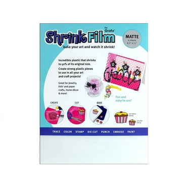 Grafix Printable Ink Jet Shrink Film, 6 Pack, White - Walmart.com
