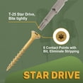 #10 x 3" Wood Screws, 120PCS Carbon Steel Star Drive Self-Tapping ...