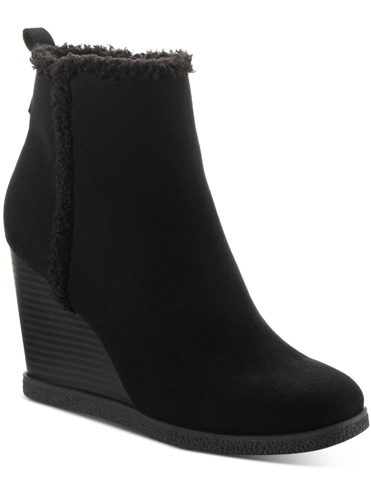 Sun + Stone Womens Camillia F Faux Suede Ankle Wedge Boots - Walmart.com