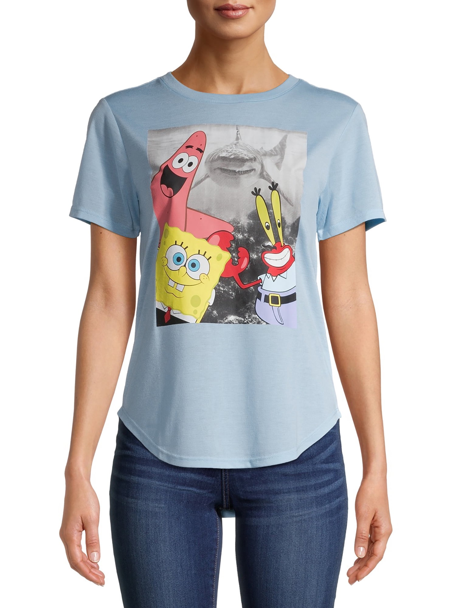 SpongeBob SquarePants Juniors' Graphic T-Shirt - Walmart.com