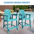 DEXTRUS Tall Adirondack Chair Set of 2, Outdoor Bar Stools - Set of 2 ...
