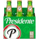 Presidente Import Pilsner Beer 6 pack 12 fl oz Glass Bottles 5% ABV ...