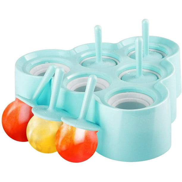 Ice Pop Molds, [Cavity of 6] Premium Silicone Popsicle Makers Ice Pop ...