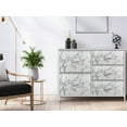 Sorbus 5-Drawer Dresser: Chest Organizer, Steel Frame, Wood Top, Marble ...