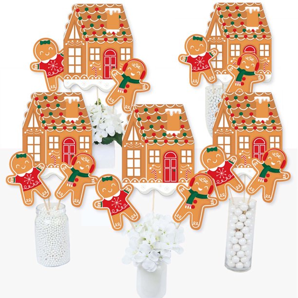 Big Dot of Happiness Gingerbread Christmas - Gingerbread Man Holiday ...