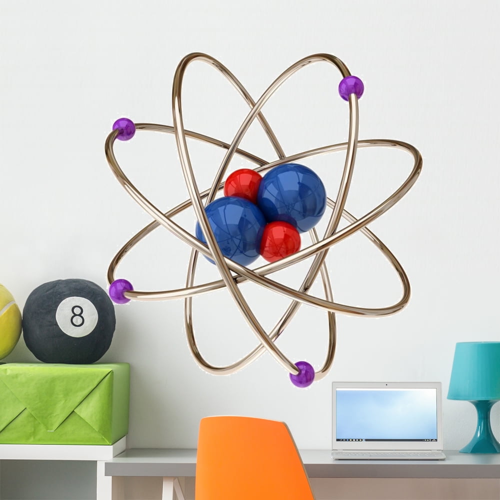 Atom Wall Decal by Wallmonkeys Peel and Stick Graphic (36 in H x 34 in ...