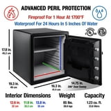 SentrySafe SFW123ES Fire-Resistant and Water-Resistant Safe with ...