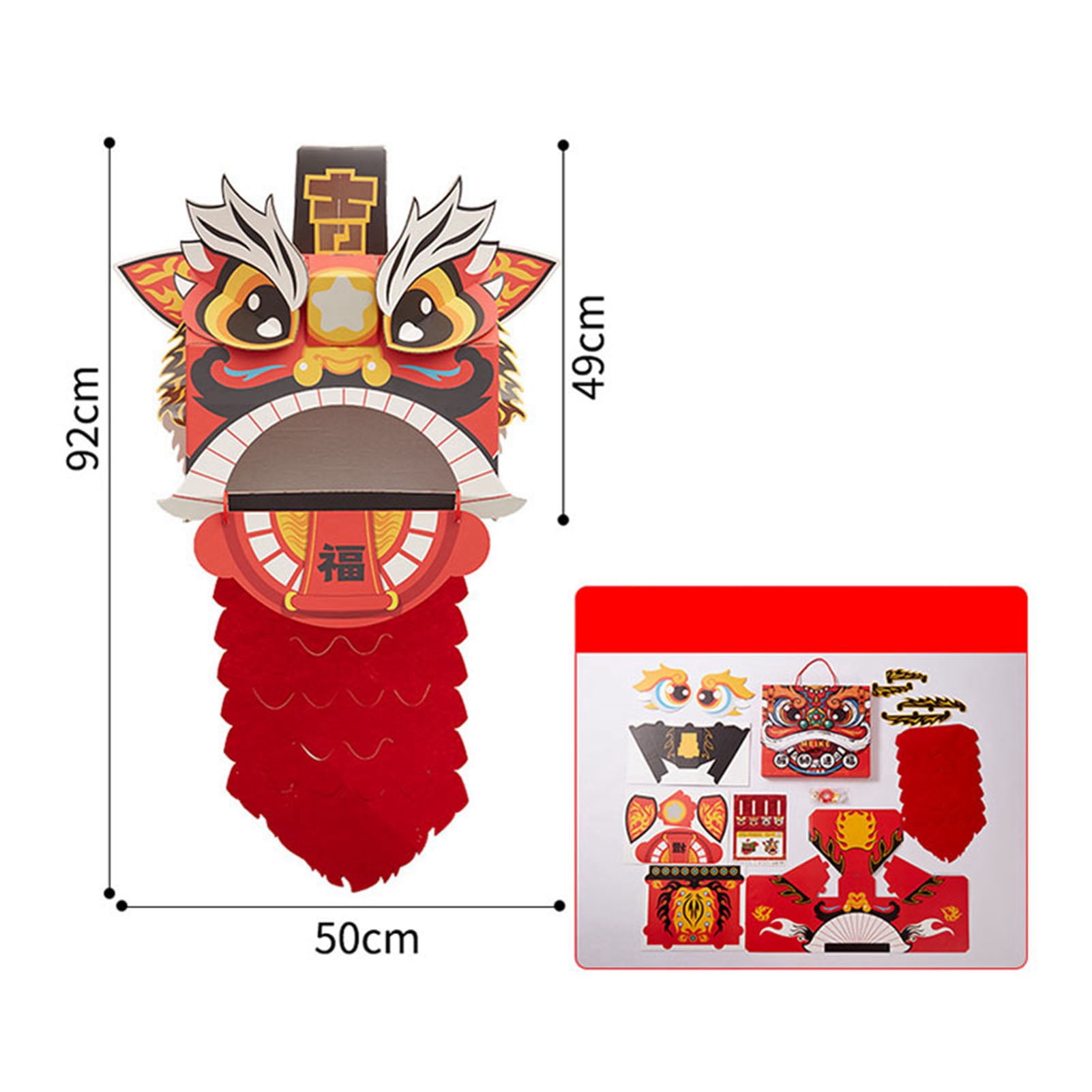 Click here for Ymiko Chinese Lion Dance Head  Diy Assembly Intere... prices