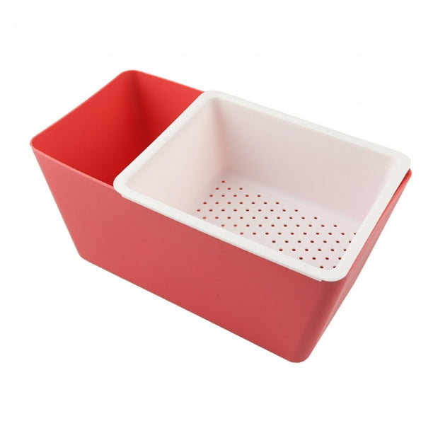 Fruits Storage Containers with Drain Baskets Kitchen Drain Fruit Bowl ...