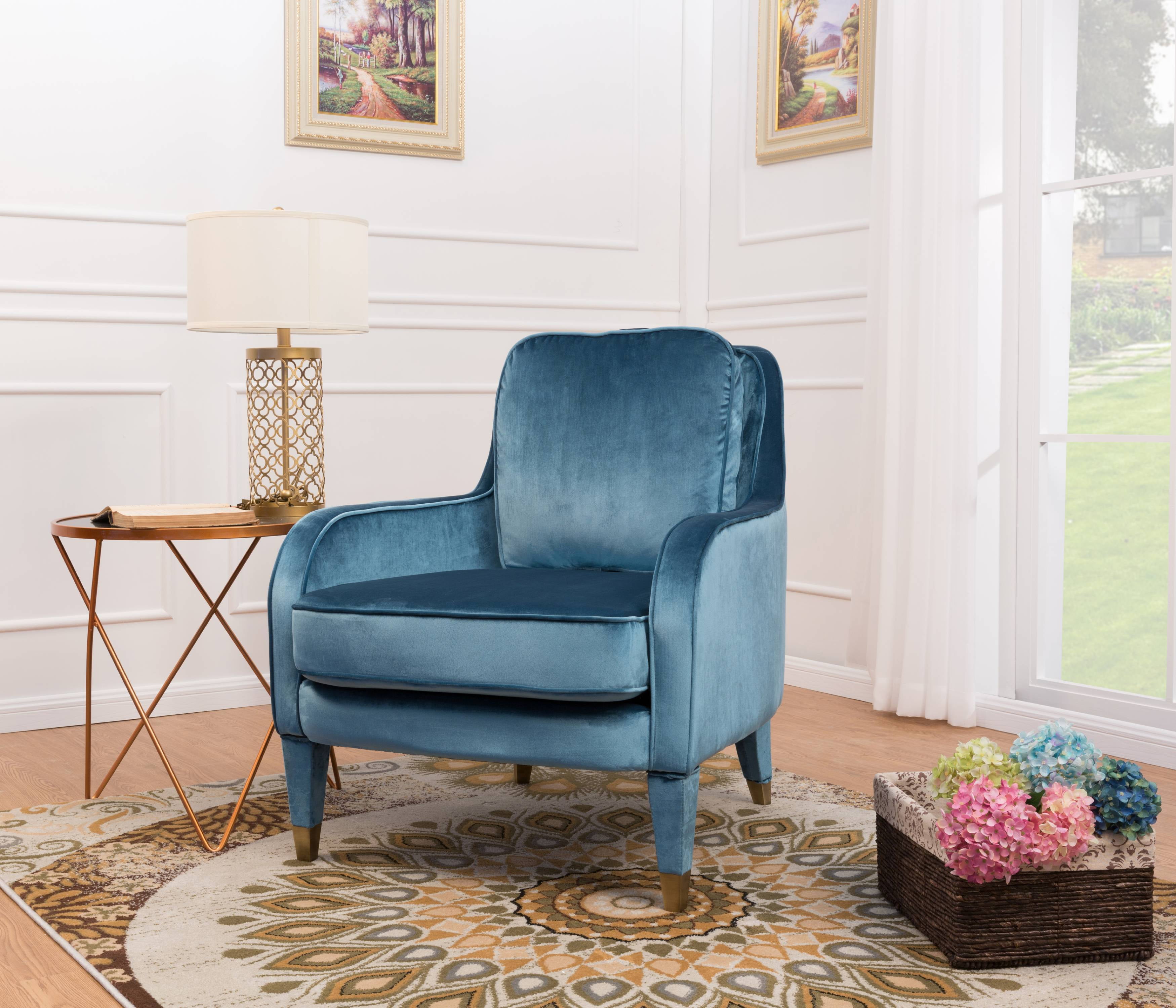 Chic Home Milka Accent Club Chair Sleek Elegant Velvet Upholstered ...
